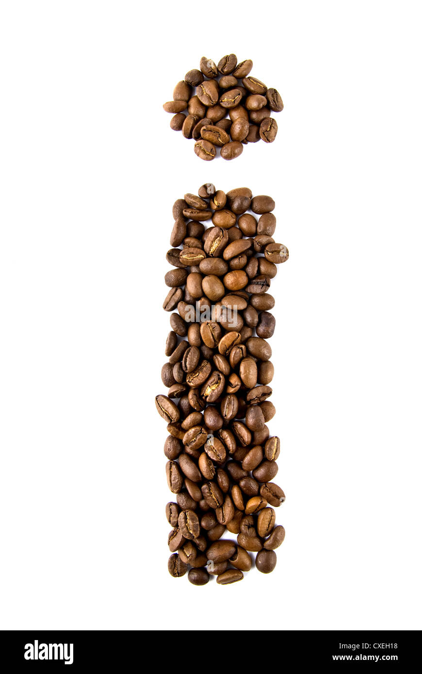 coffee letter isolated on white Stock Photo - Alamy