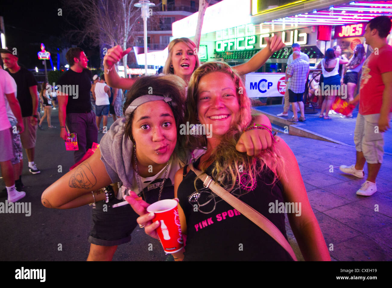 Young nightlife Magaluf, Mallorca Spain Stock Photo - Alamy