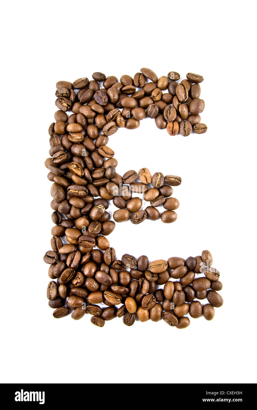 coffee letter isolated on white Stock Photo - Alamy