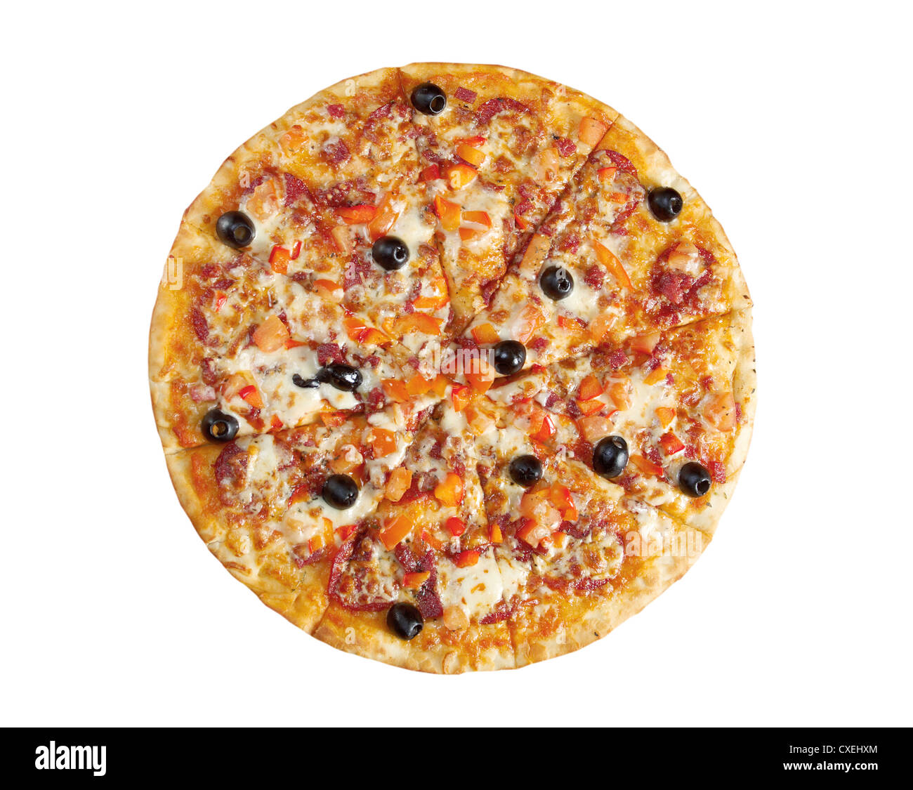 Pepperoni and sausage pizza Cut Out Stock Images & Pictures - Alamy