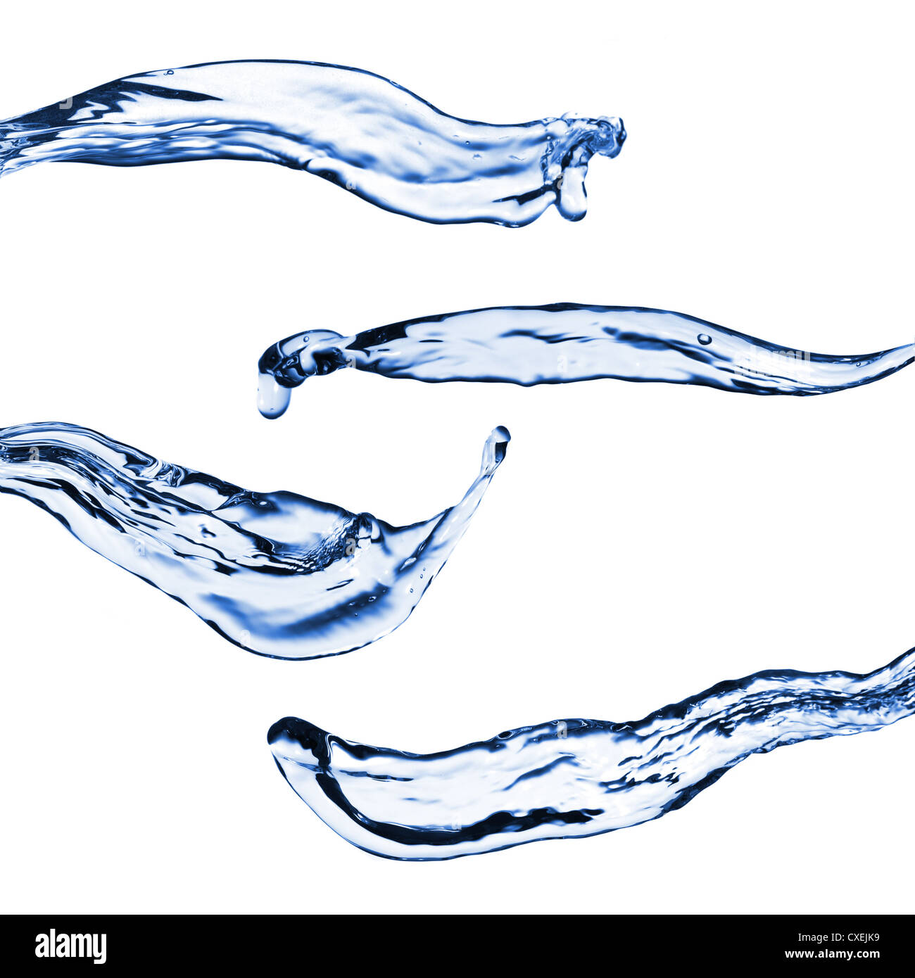 water splashes isolated on white Stock Photo - Alamy