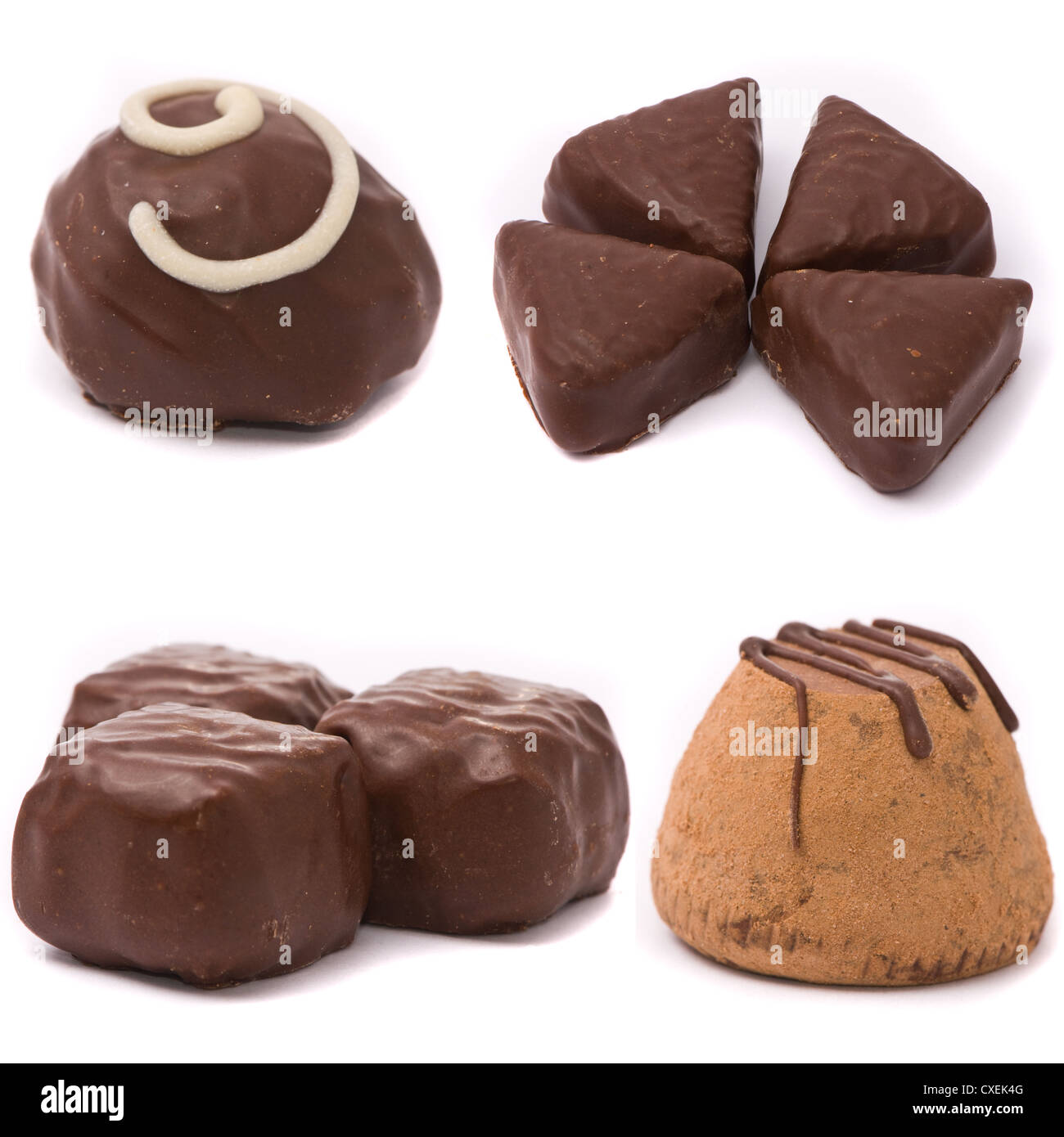 Milk chocolate candies Stock Photo - Alamy