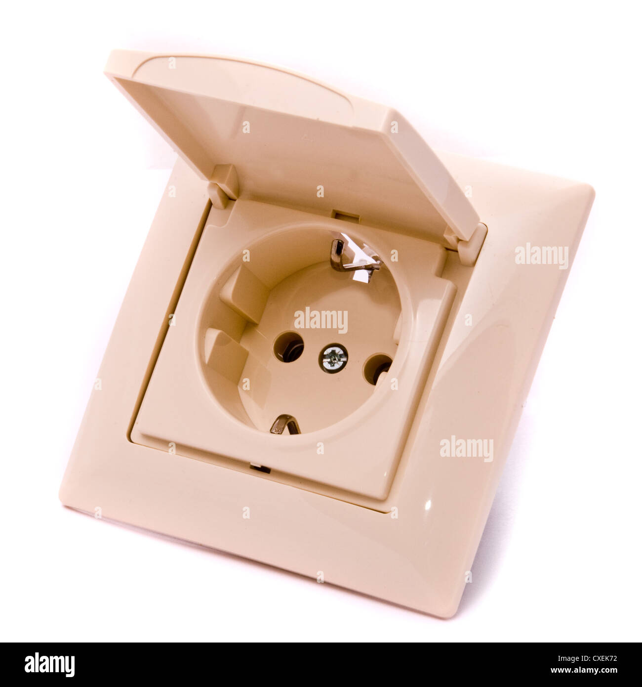 Electrical connector on white background Stock Photo - Alamy