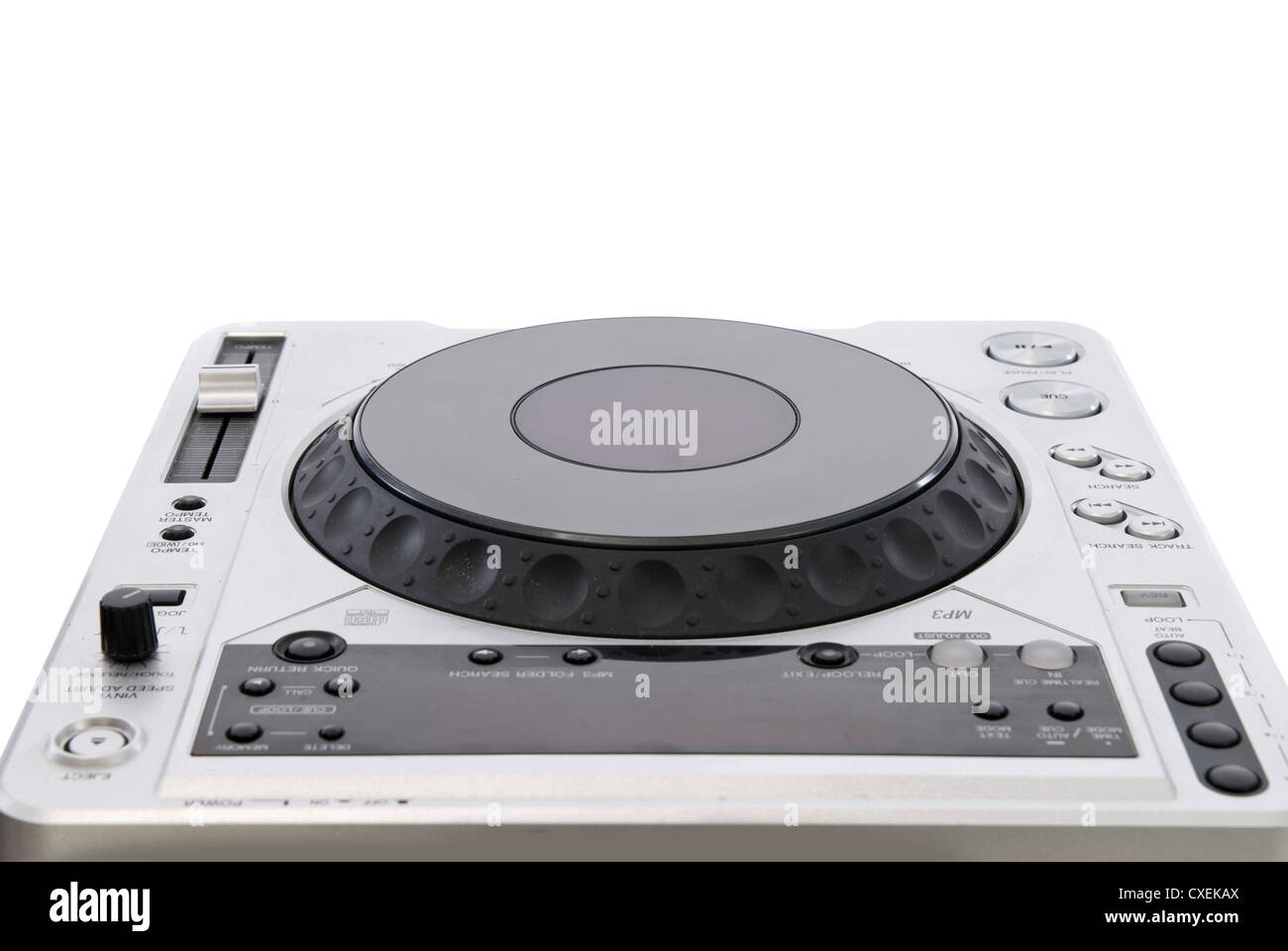 DJ music mixer isolated on white background Stock Photo - Alamy