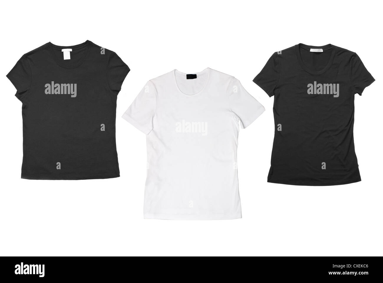 t-shirts isolated on white Stock Photo - Alamy