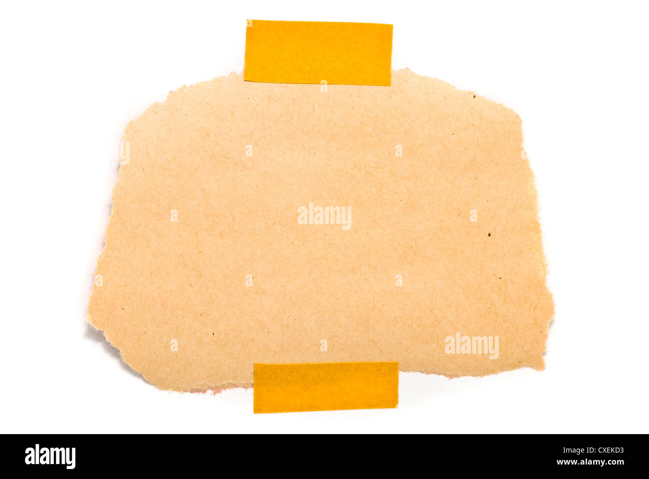 Isolated grungy taped up paper Stock Photo - Alamy