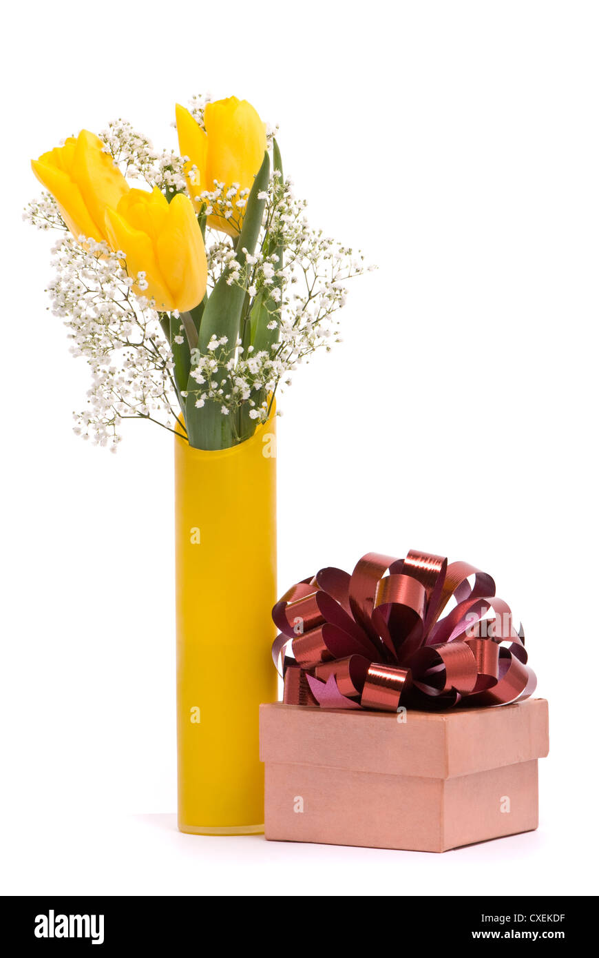 Floral bouquet gift box Cut Out Stock Images & Pictures - Alamy