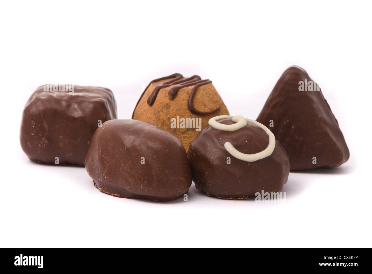 Milk chocolate candies Stock Photo - Alamy