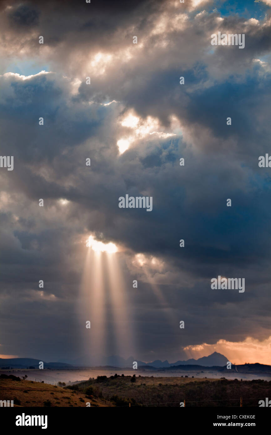 Sun Rays Bursting Through Clouds
