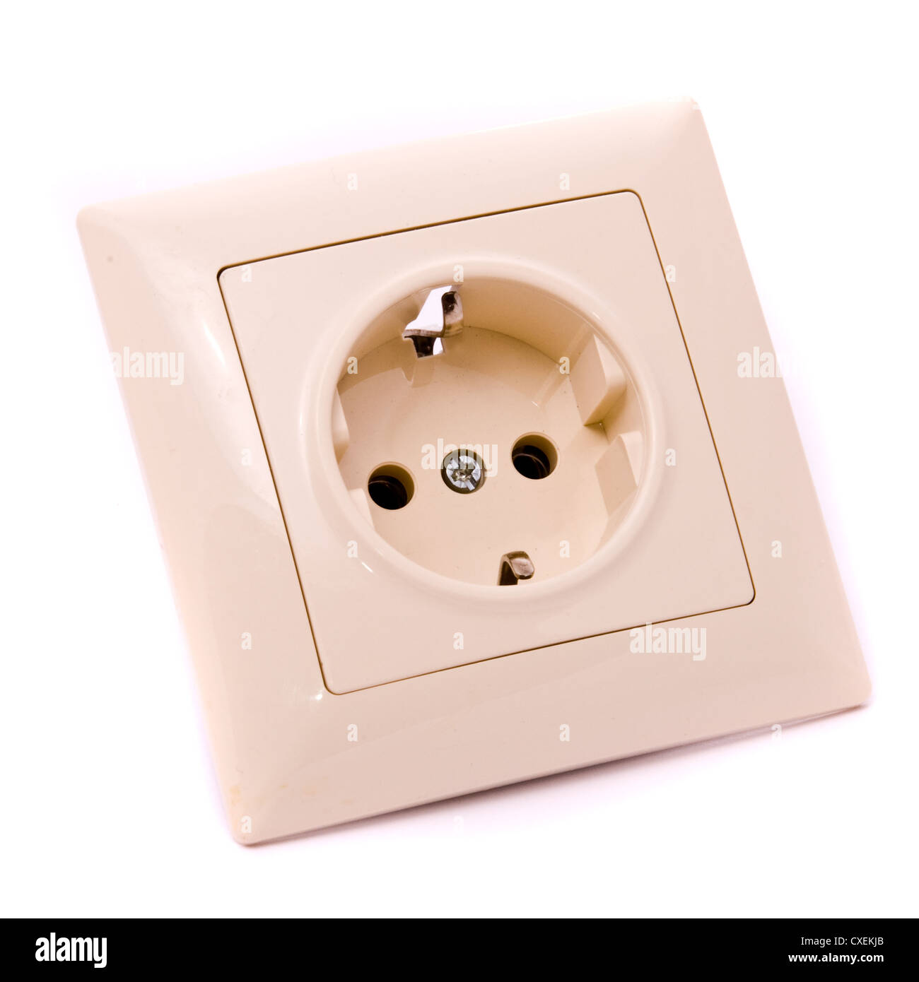 Electrical connector on white background Stock Photo - Alamy