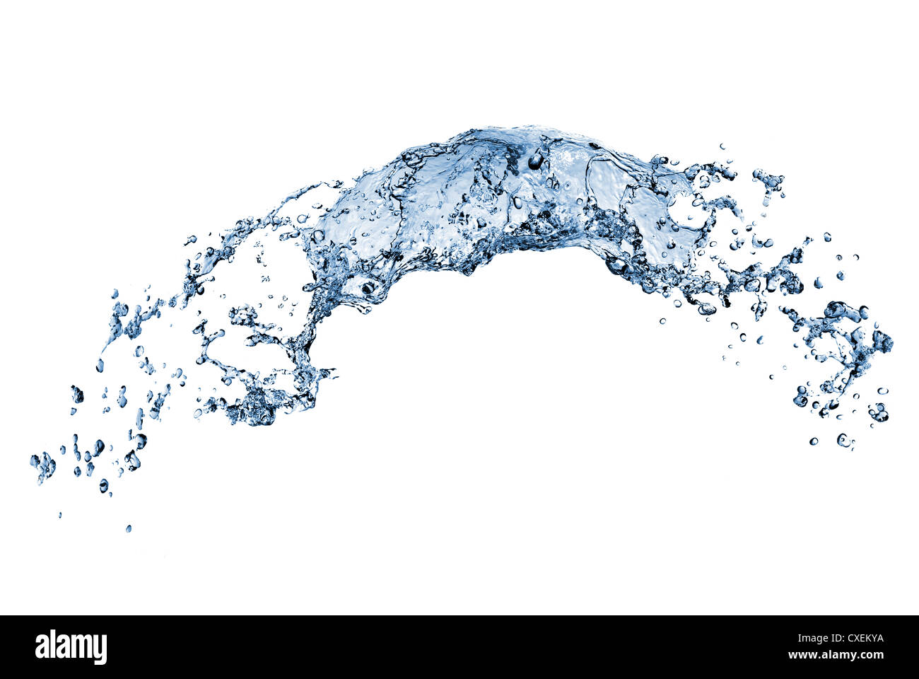 water splash with bubbles isolated on white Stock Photo - Alamy