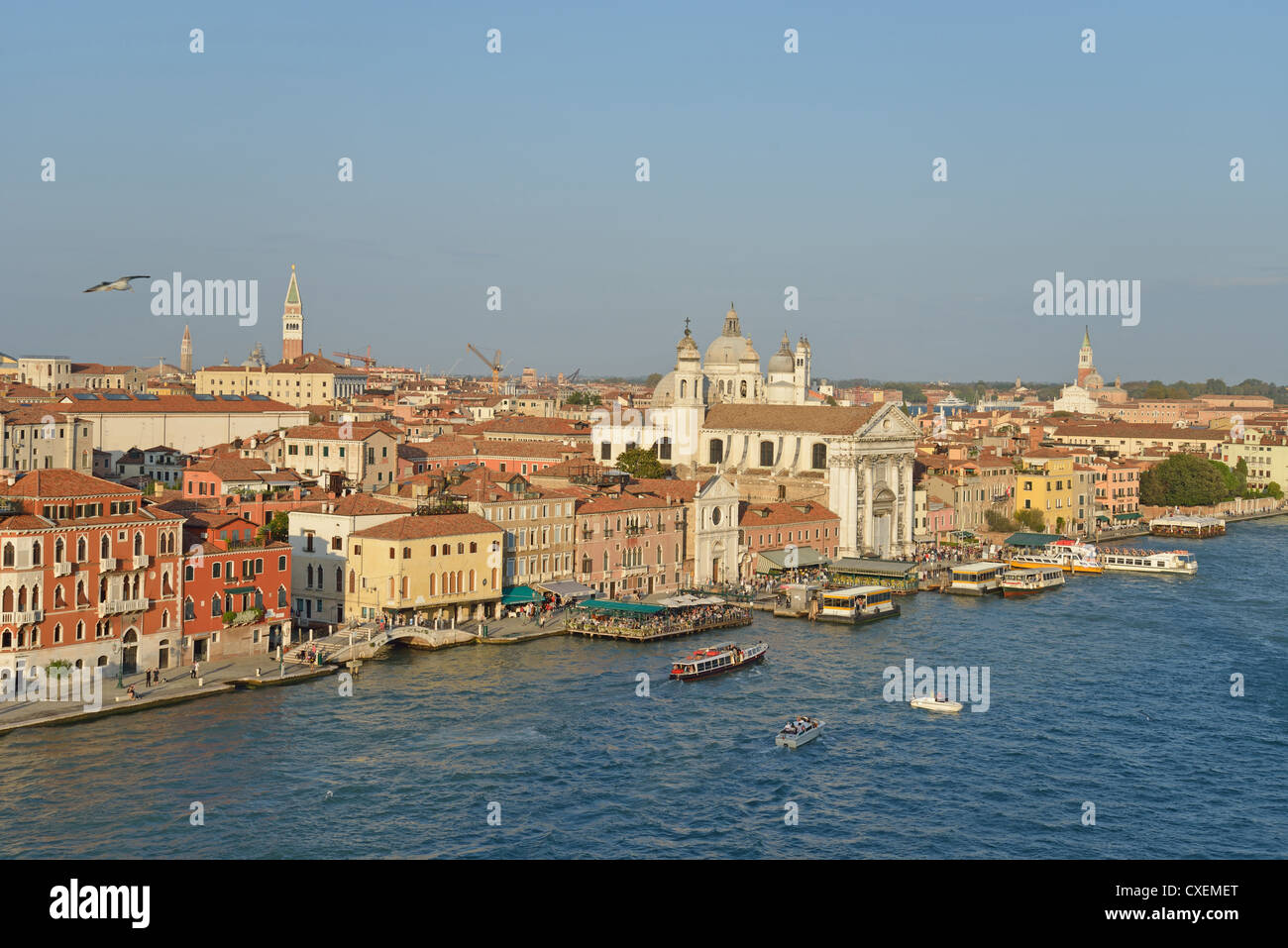 View of Venice waterfront from cruise ship, Venice, Venice Province ...