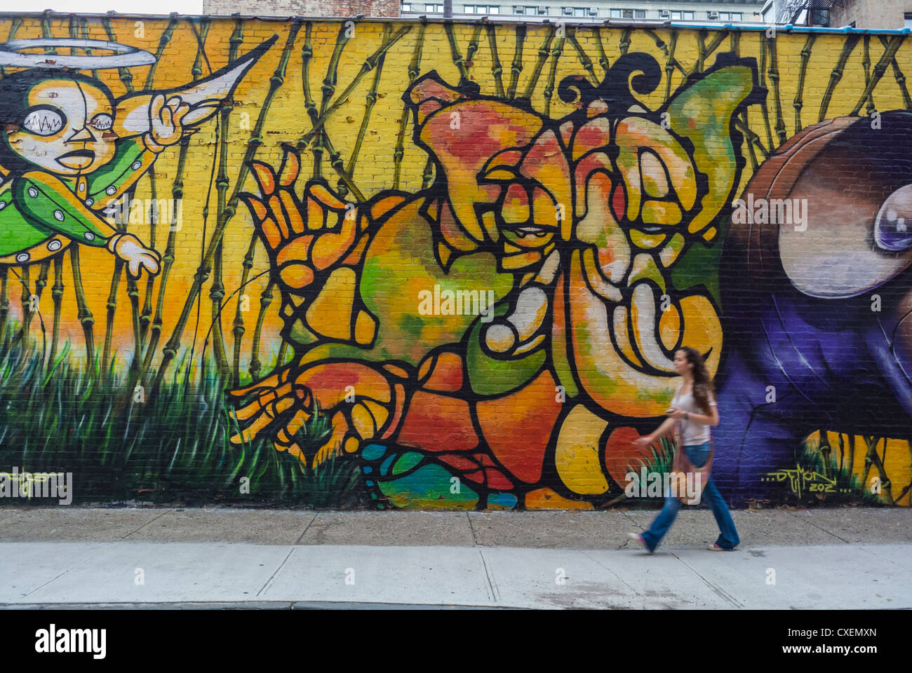 wNew York City, NY, USA, Street Scenes, Large Wall Art Mural DUMBO Area ...