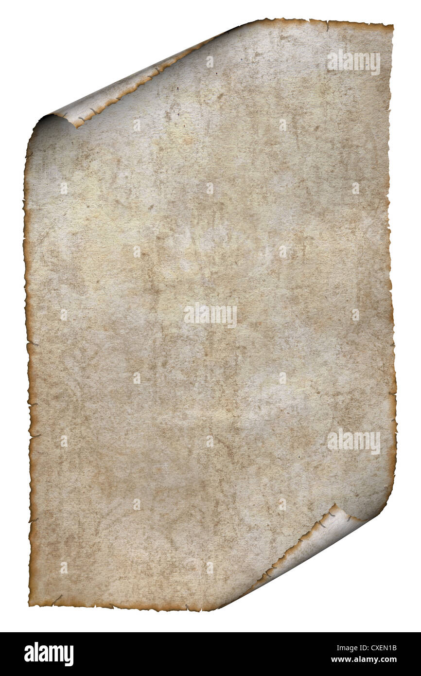 old paper isolated on white Stock Photo - Alamy