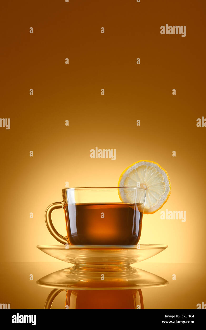 cup of tea with lemon Stock Photo - Alamy
