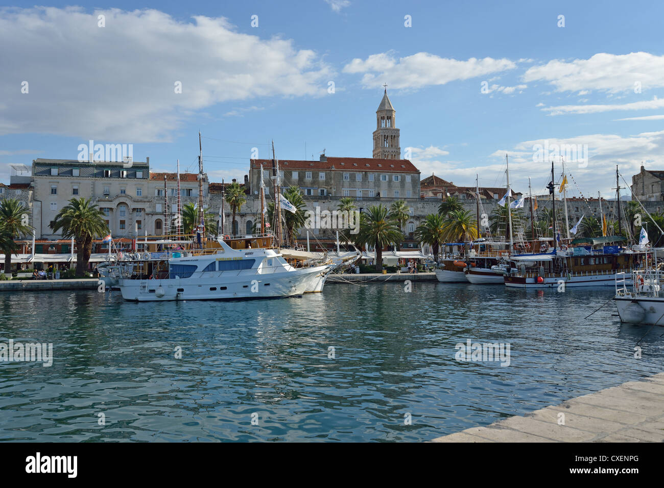The Riva Waterfront, Split, Split-Dalmatia County, Croatia Stock Photo ...