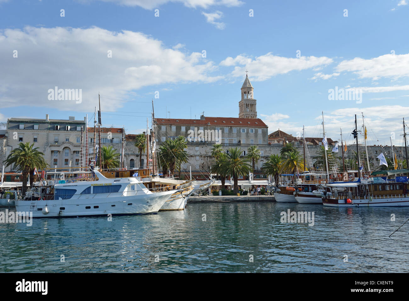 The Riva Waterfront, Split, Split-Dalmatia County, Croatia Stock Photo ...