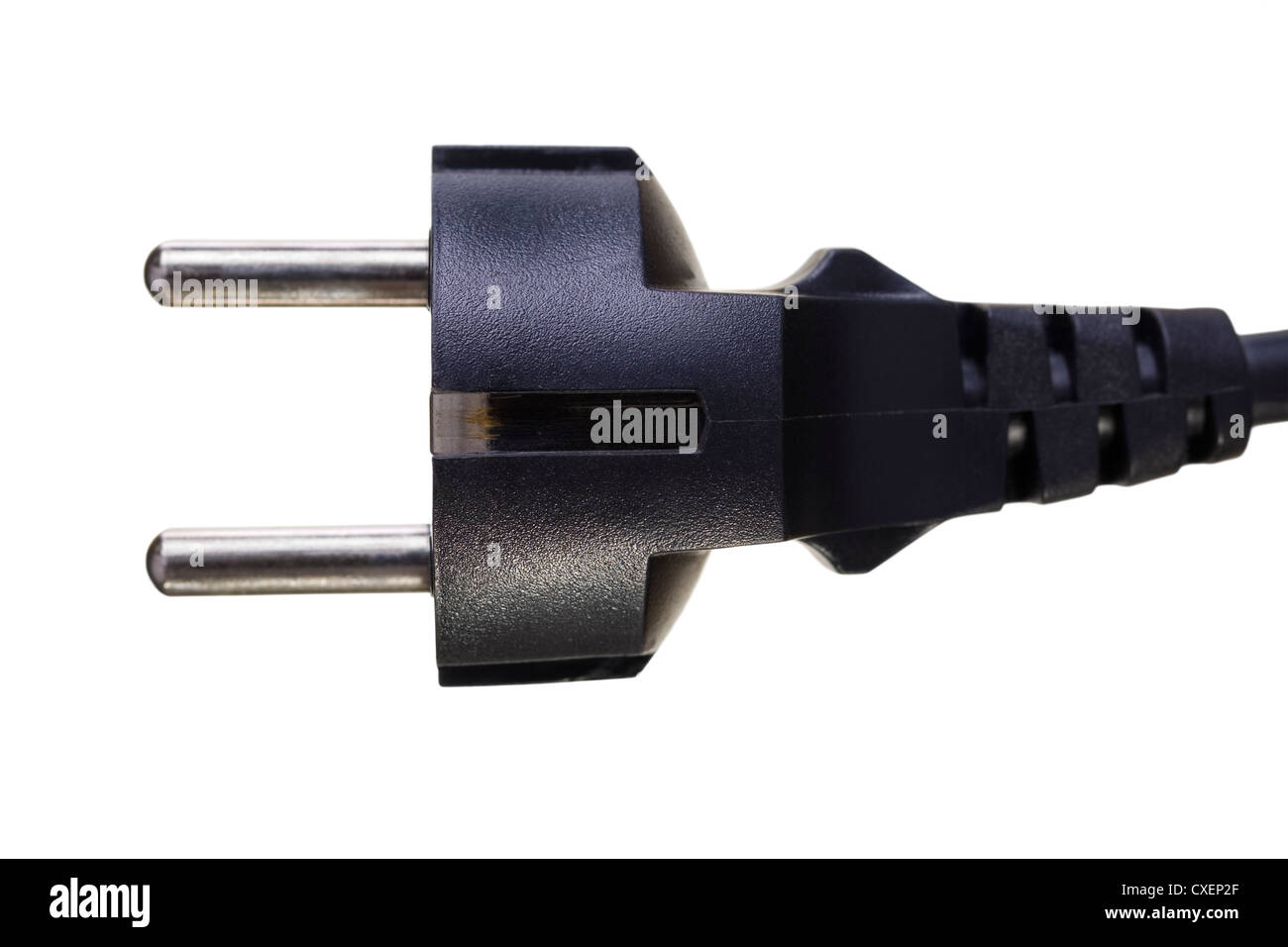 Close up of a electric plug isolated on white background Stock Photo ...