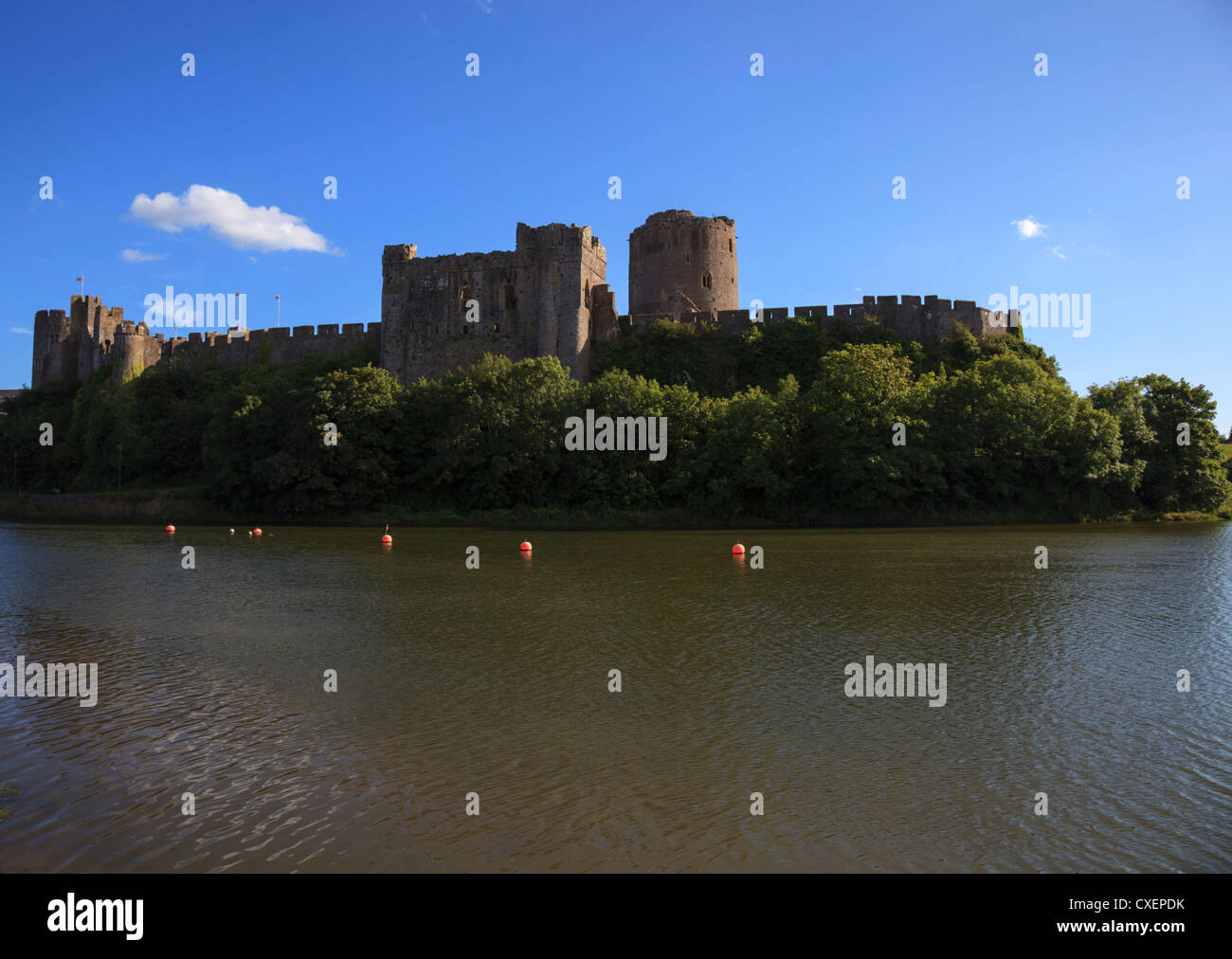 Pemroke Castle, Pembroke town Stock Photo - Alamy