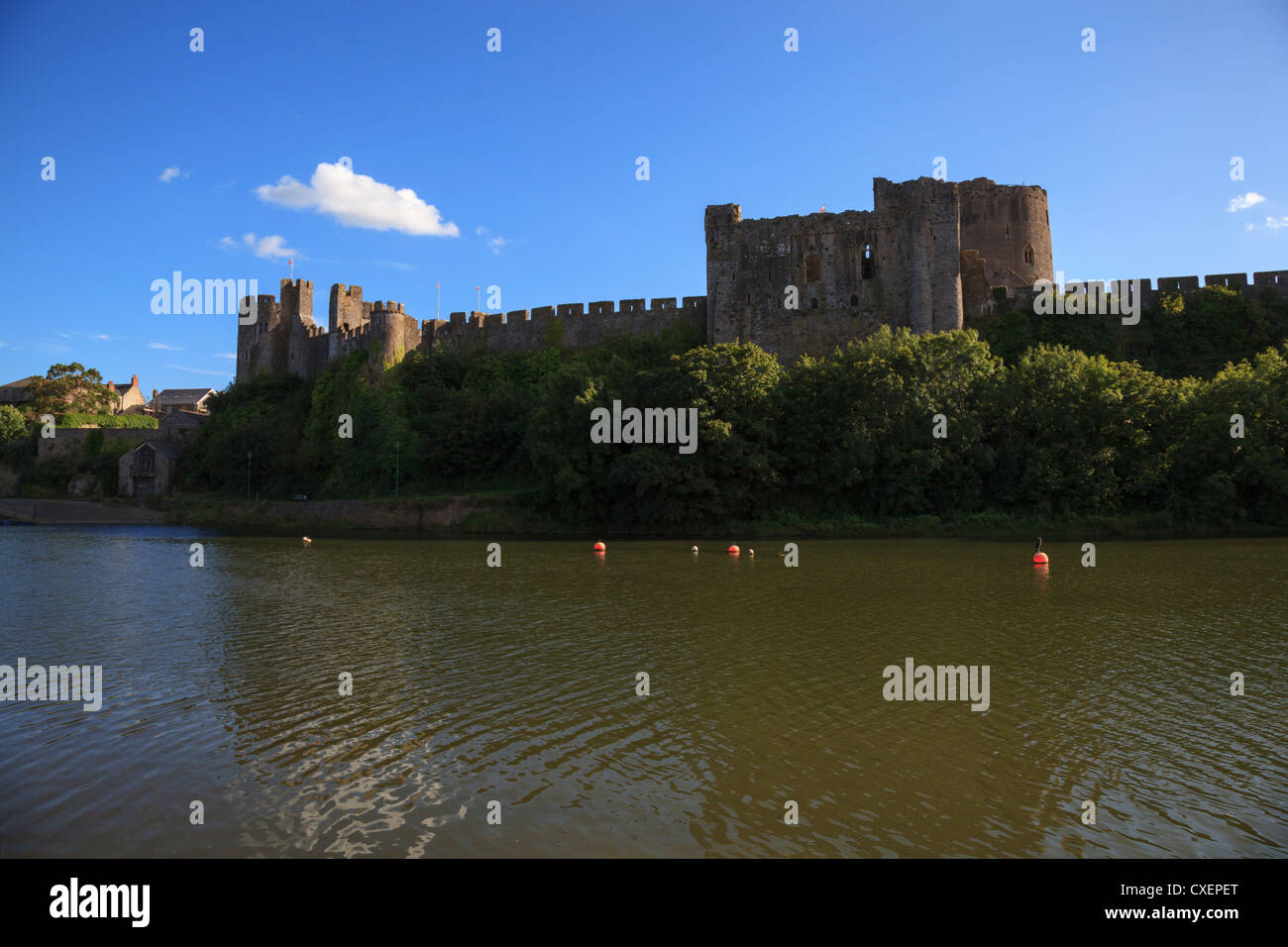 Pemroke Castle, Pembroke town Stock Photo - Alamy