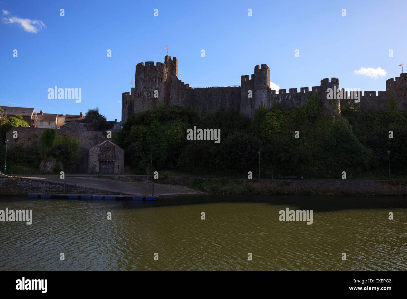 Pemroke Castle, Pembroke town Stock Photo - Alamy
