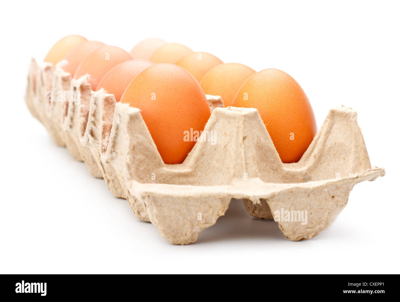 Eggs In Tray Stock Photo - Alamy