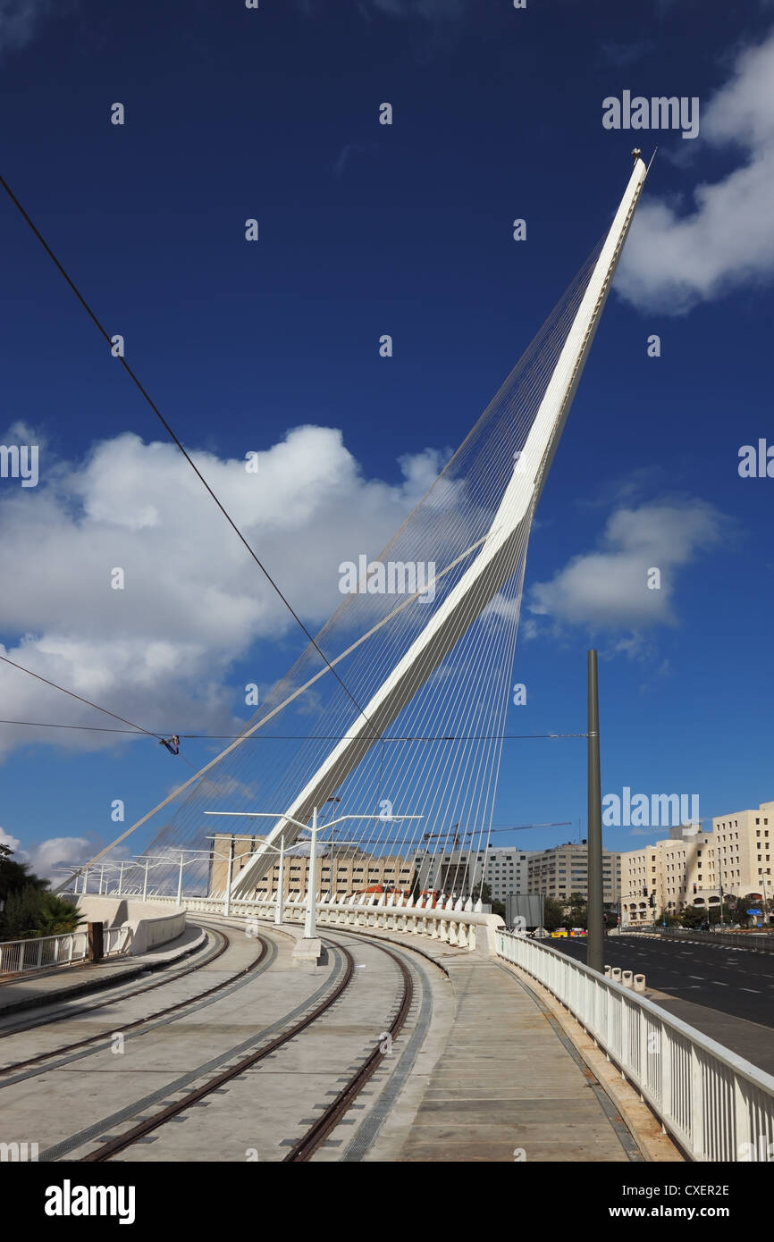 The bridge which must pass a tram Stock Photo - Alamy