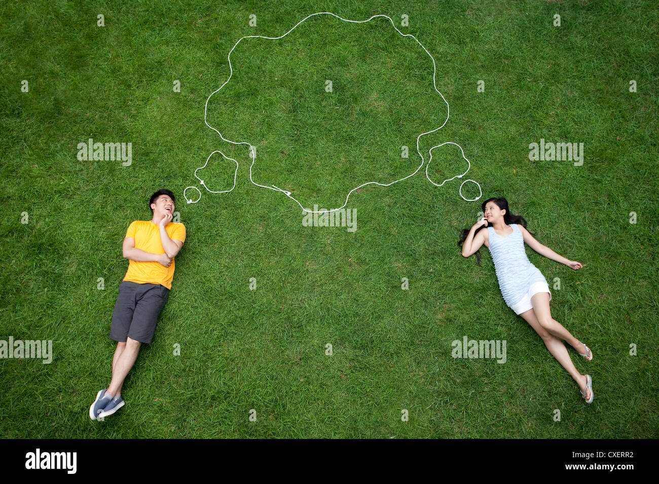 Day dreaming for young couple Stock Photo - Alamy