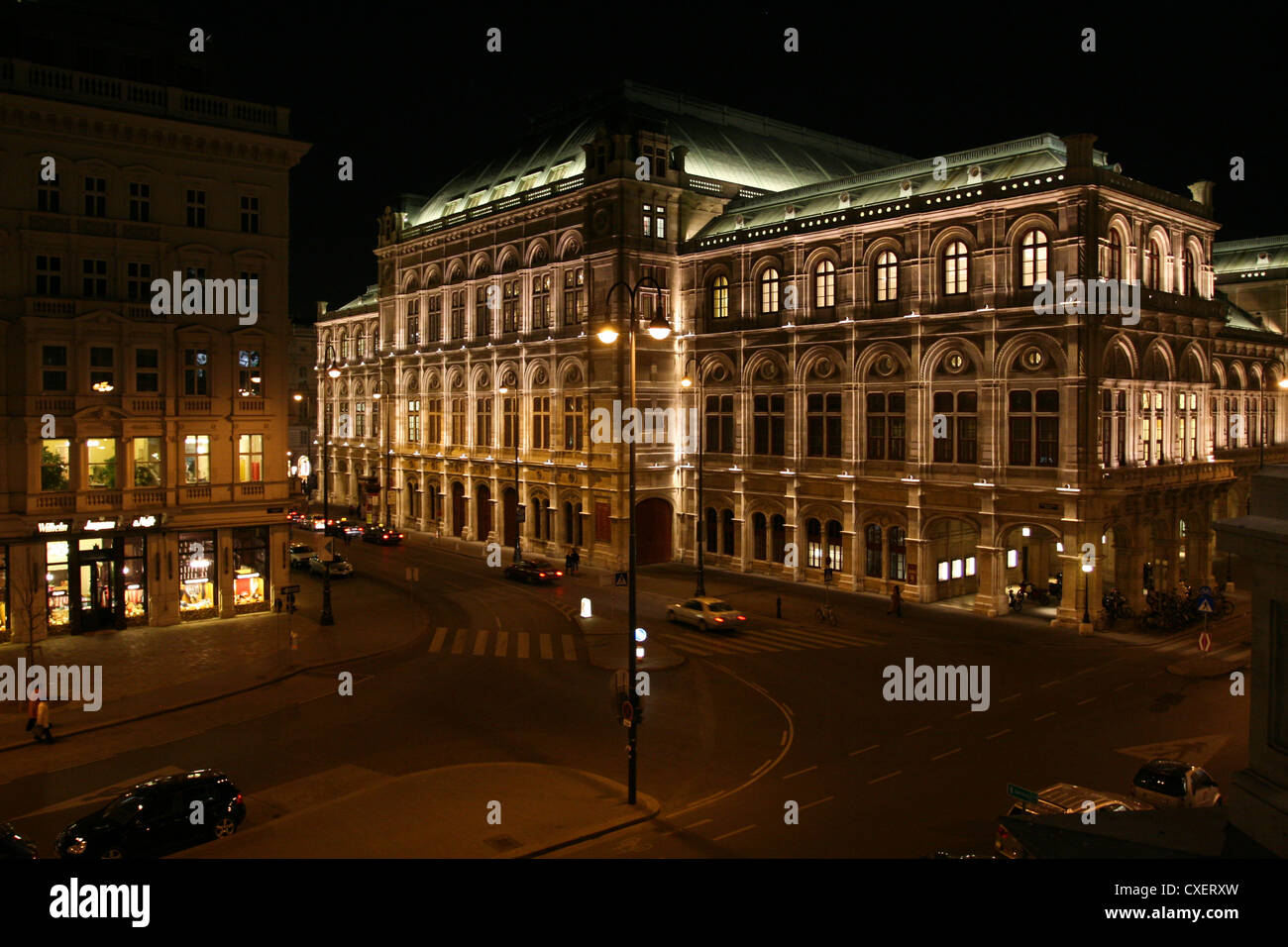 The Opera in Vienna, Austria, at night Stock Photo - Alamy