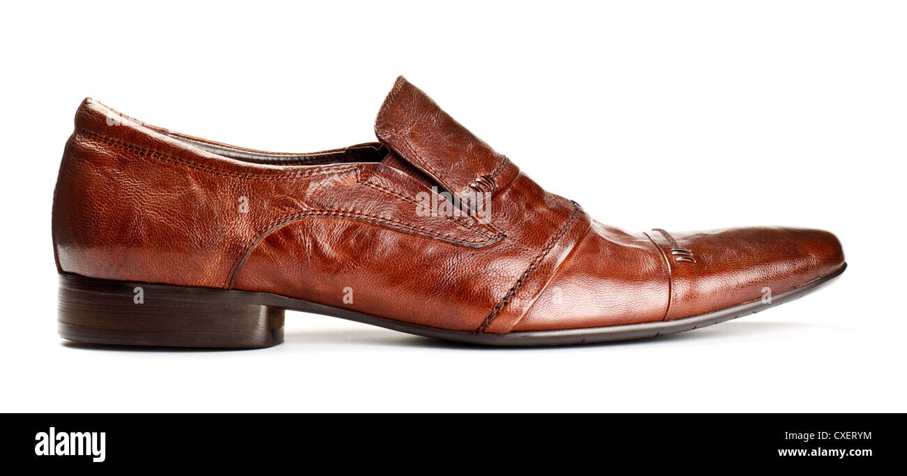 single brown shoe Stock Photo - Alamy