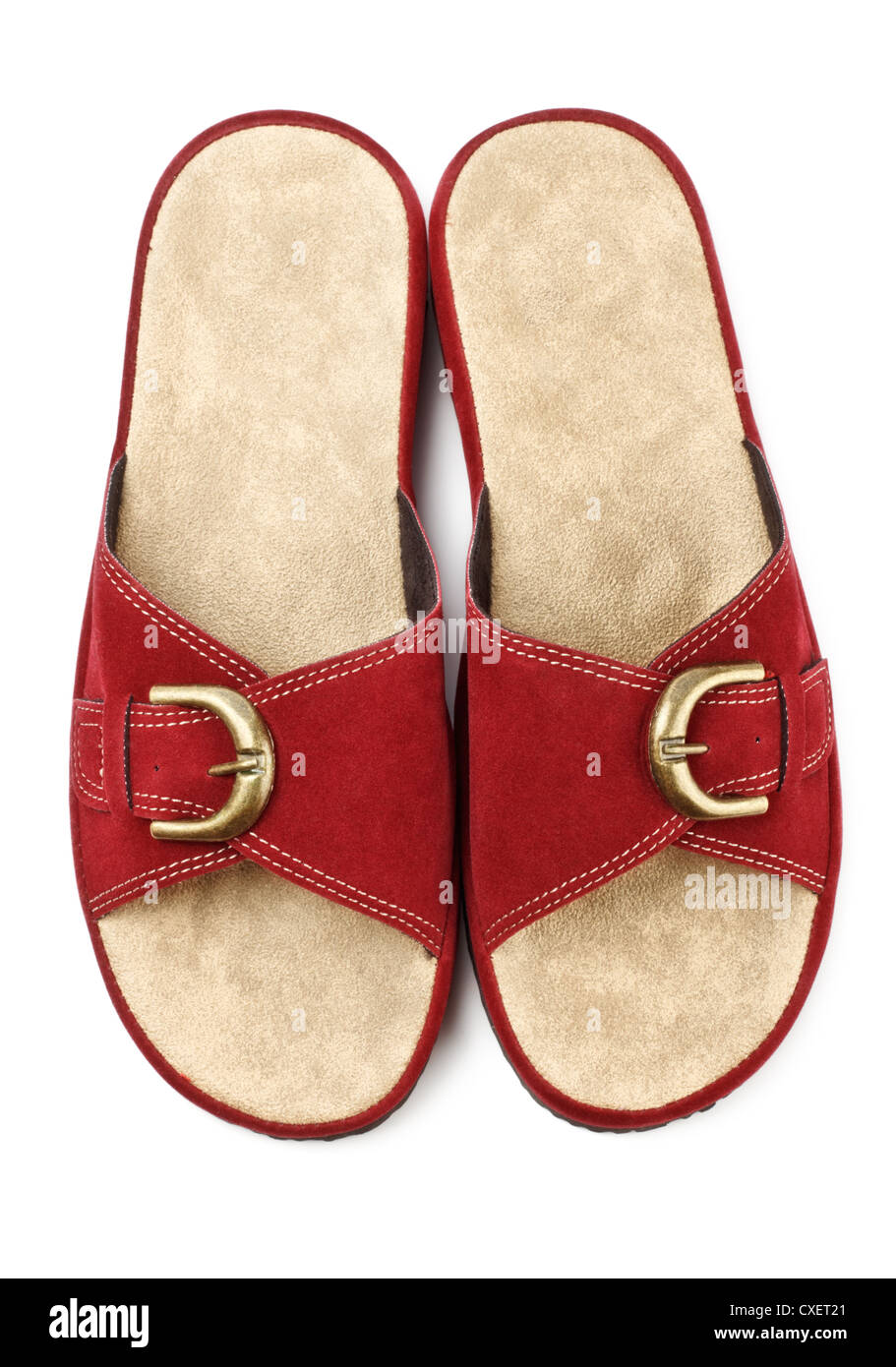 Red beach slippers hi-res stock photography and images - Alamy