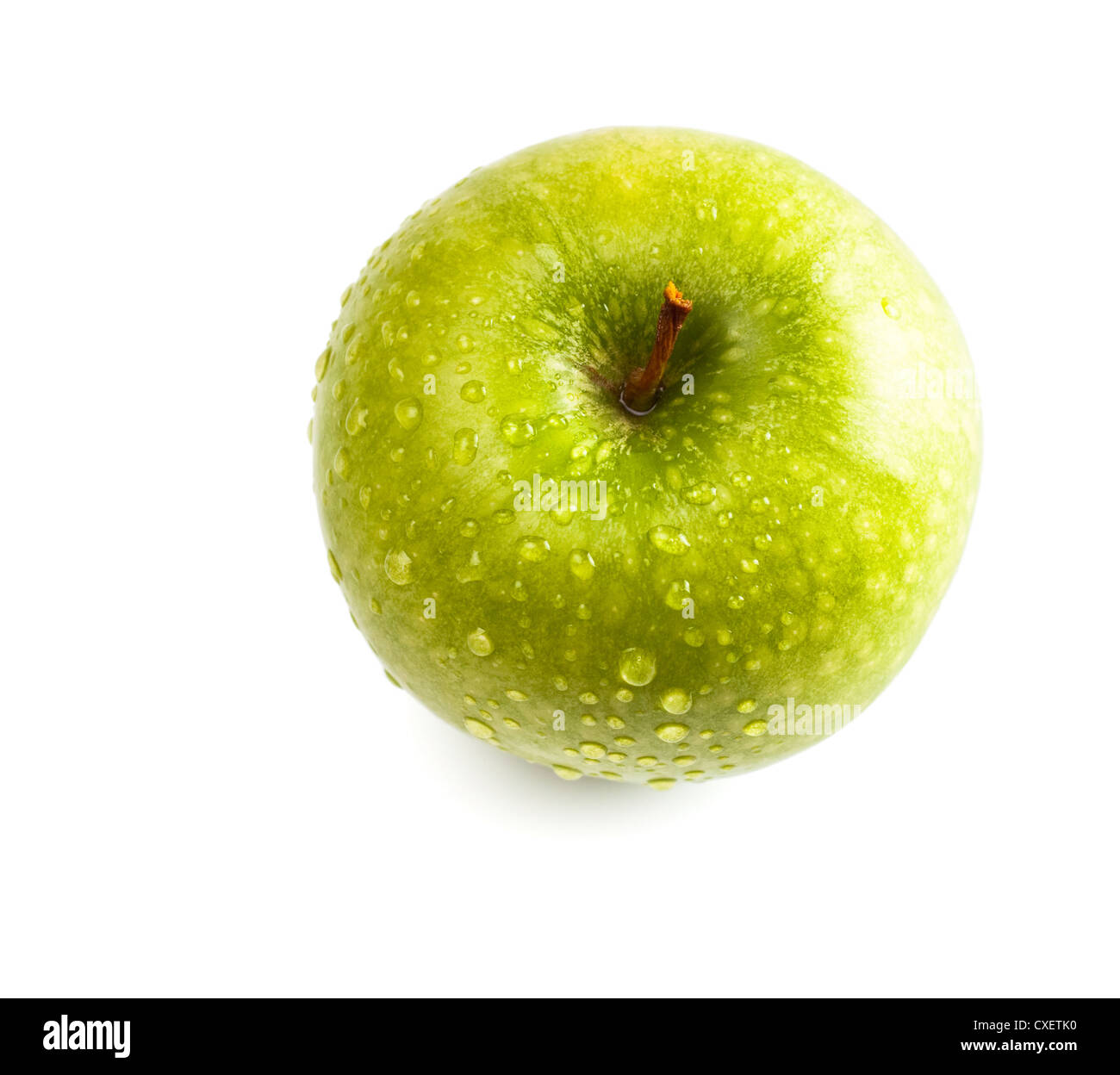wet green apple Stock Photo - Alamy
