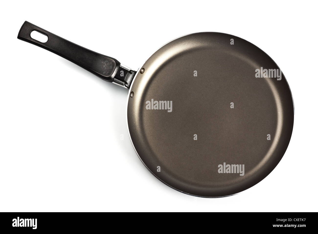 black frying pan top view Stock Photo - Alamy