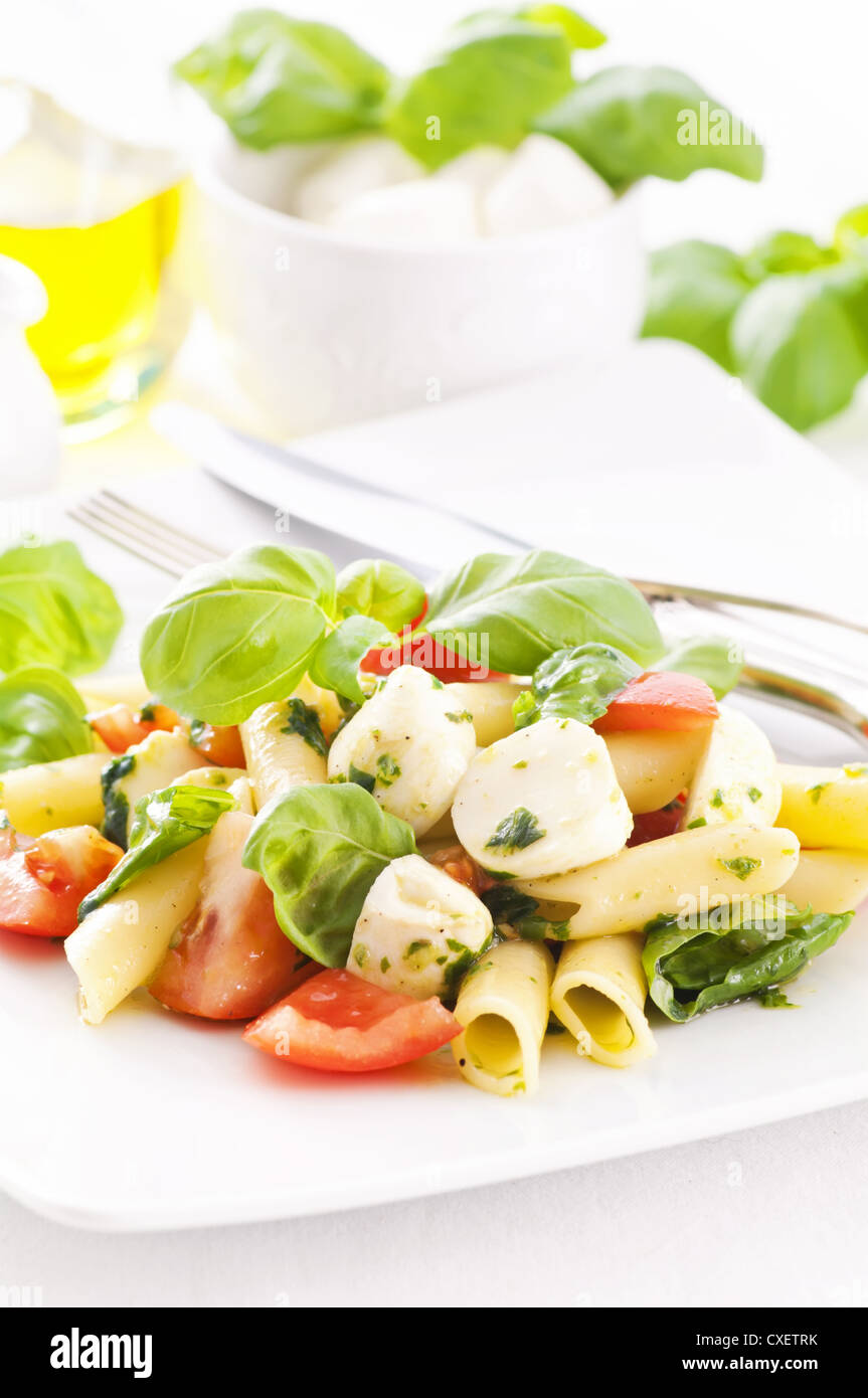 Caprese Pasta Salad Stock Photo - Alamy