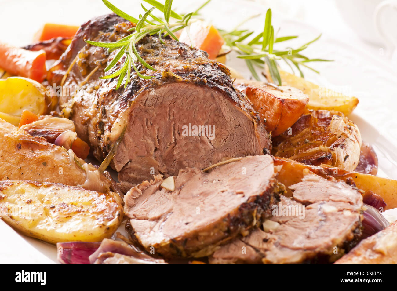 Roast lamb recipe hi-res stock photography and images - Alamy