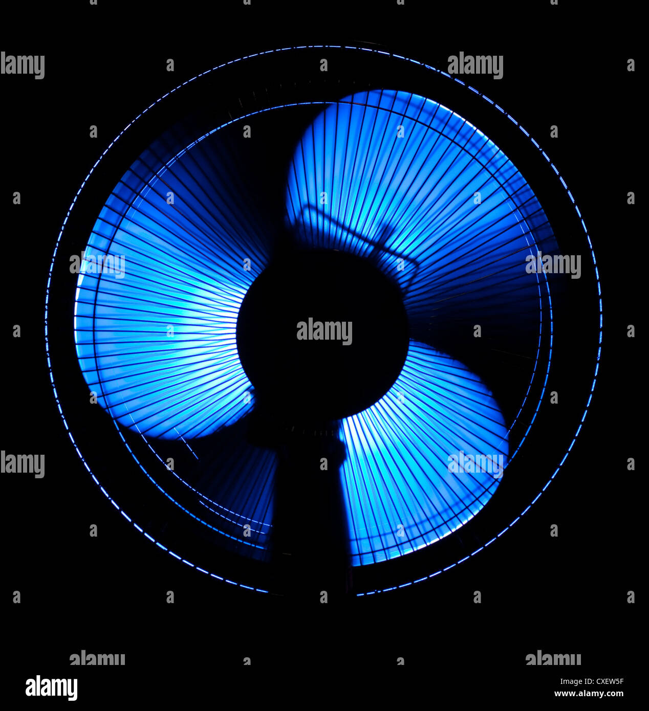 Blue fan hi-res stock photography and images - Alamy
