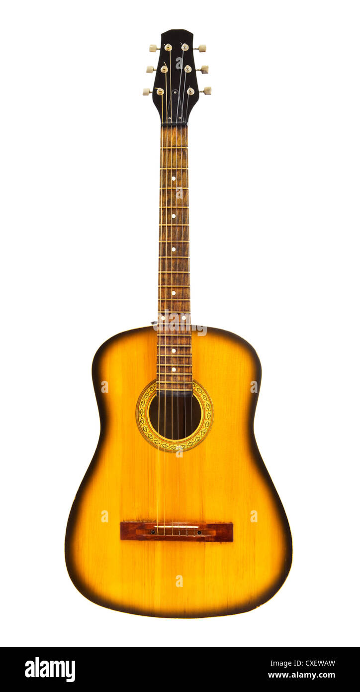 yellow acoustic guitar Stock Photo - Alamy