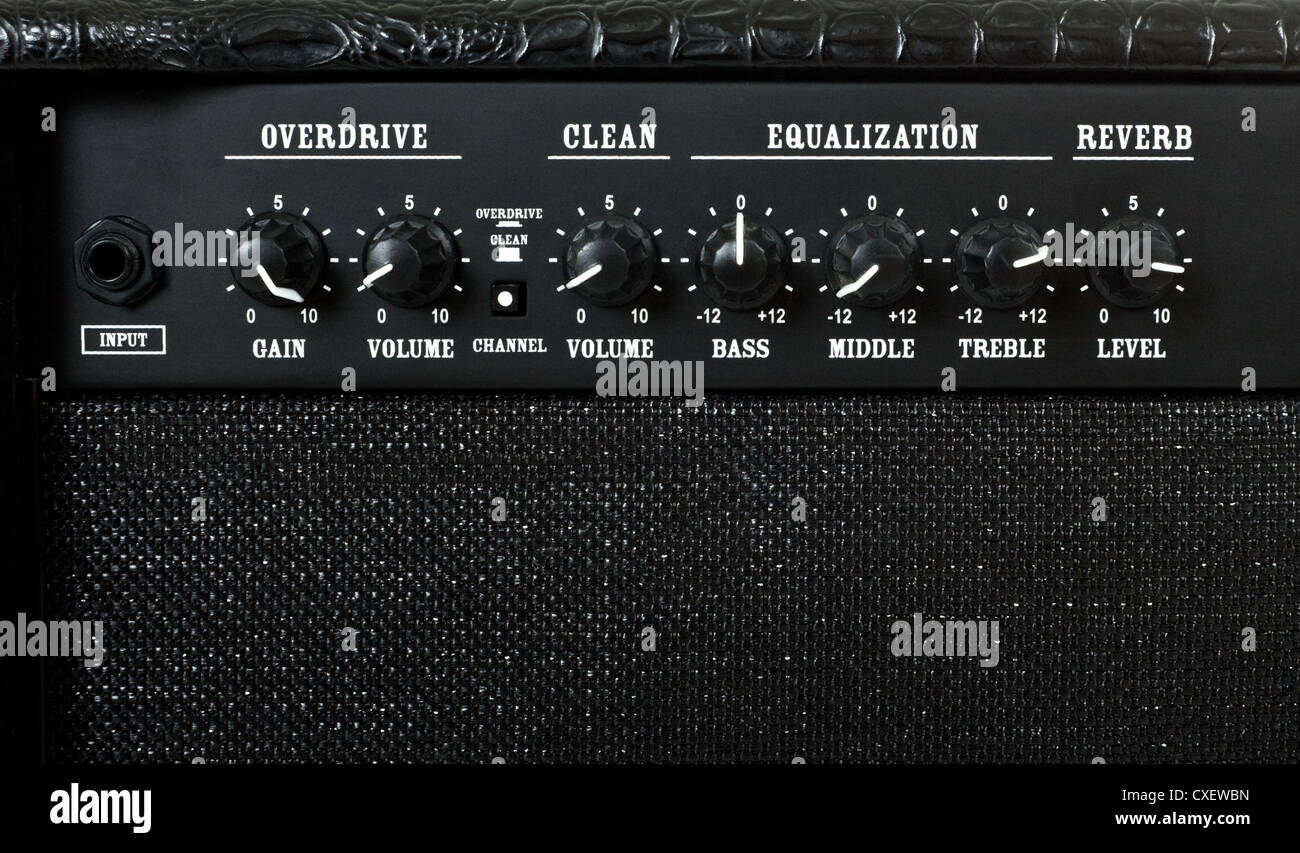 guitar amplifier control panel Stock Photo - Alamy