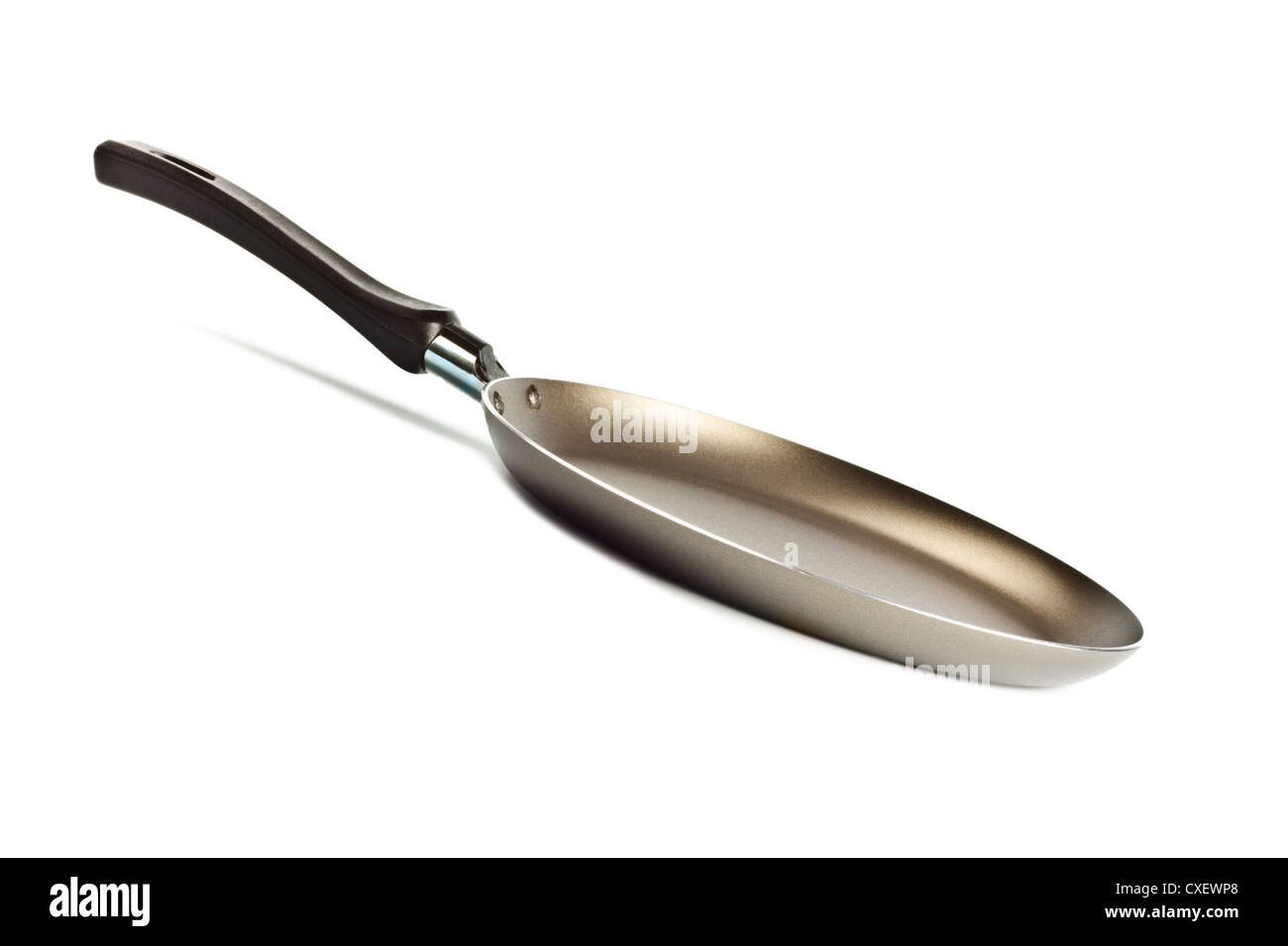 black frying pan rear view Stock Photo - Alamy