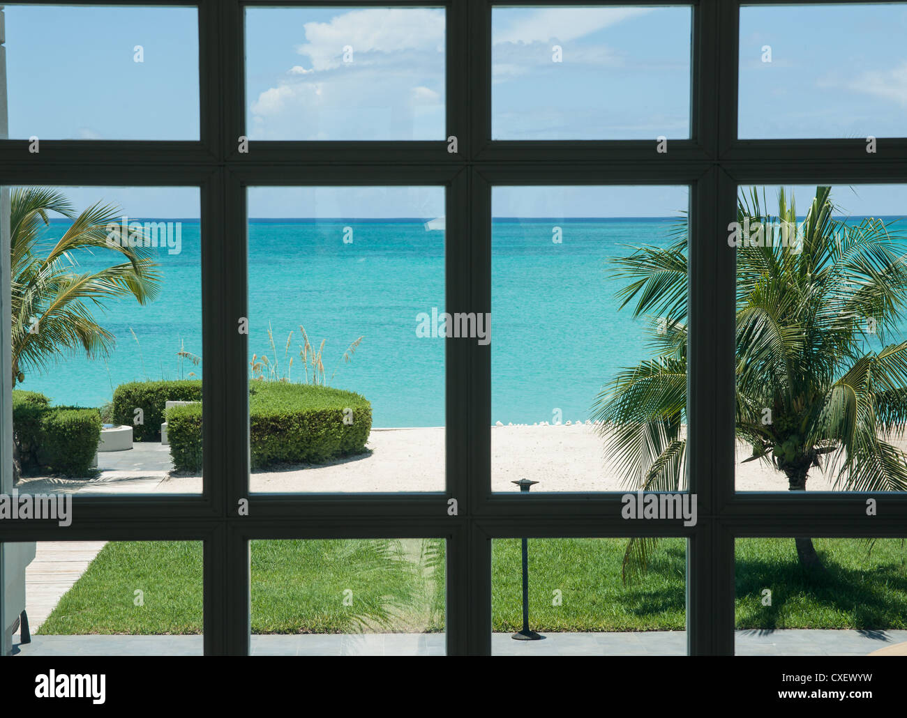 Window view of Caribbean Stock Photo - Alamy