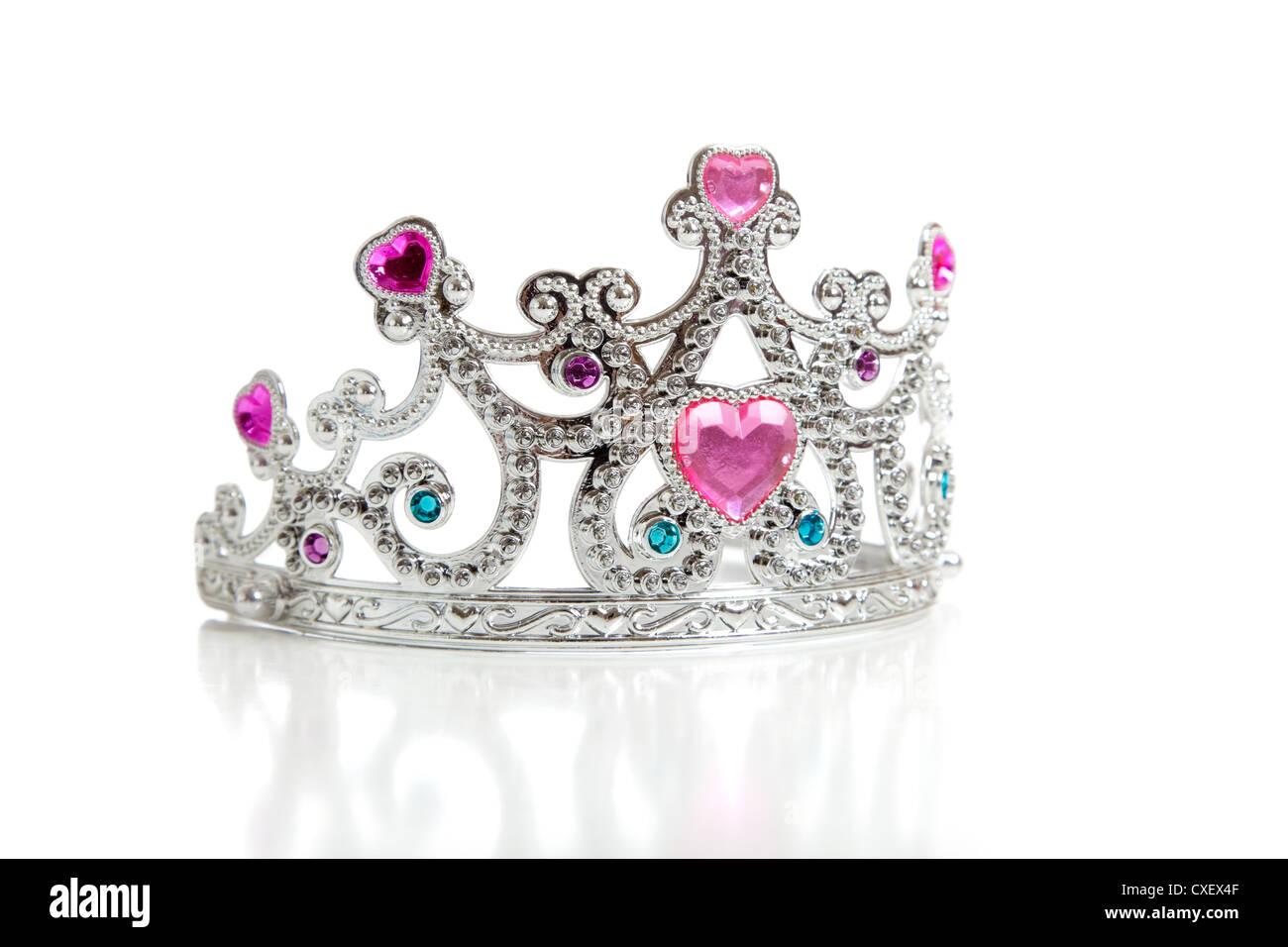 Child's princess tiara on a white background Stock Photo - Alamy
