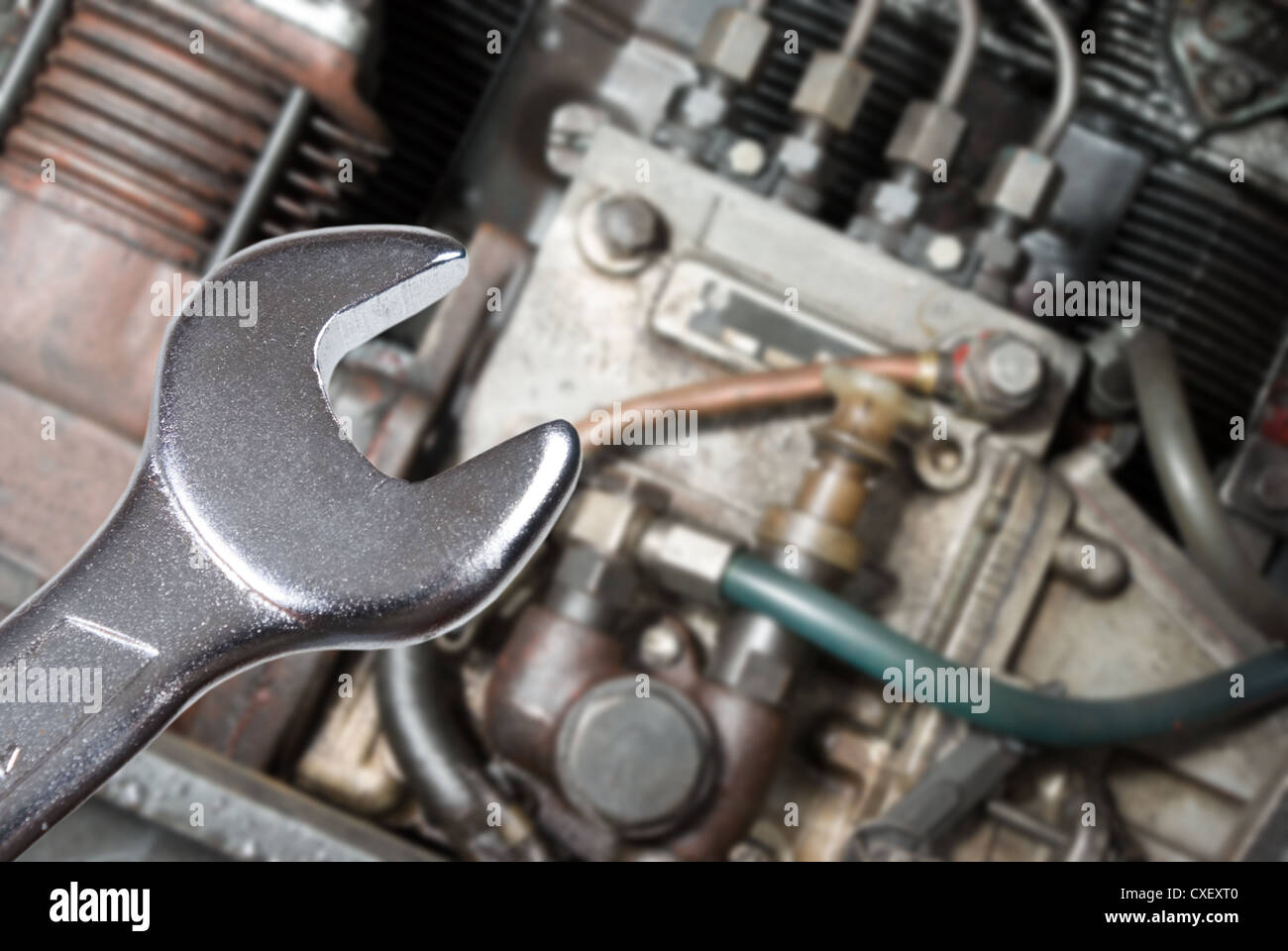 Repair of the engine Stock Photo - Alamy