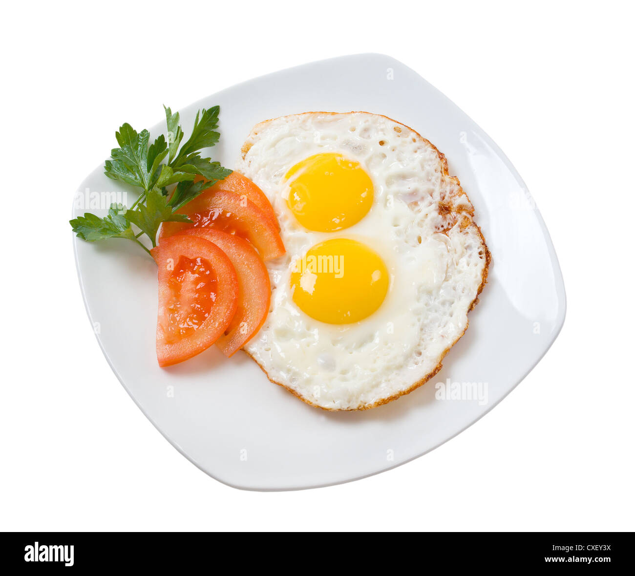 Delicious egg with vegetable close up Stock Photo - Alamy