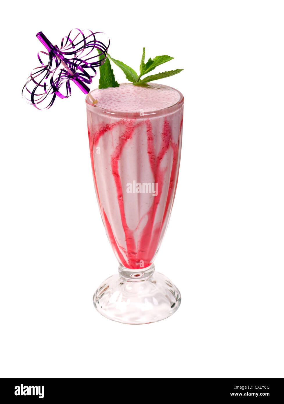 refreshing fruit cocktail isolated Stock Photo - Alamy