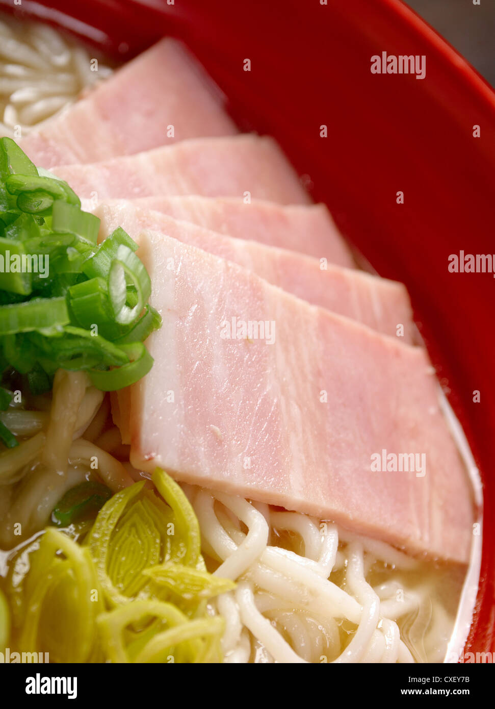 japanese ham noodles Stock Photo - Alamy