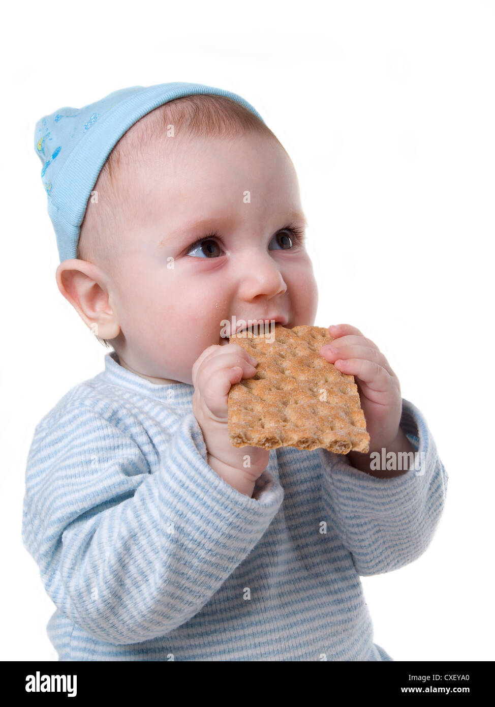 child eats chunky cookie Stock Photo - Alamy