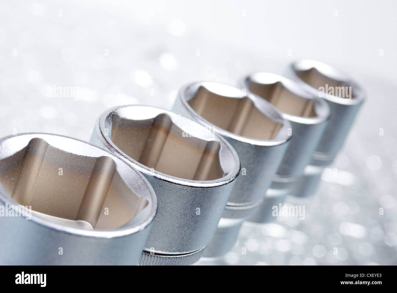 set of metallic tools Stock Photo - Alamy