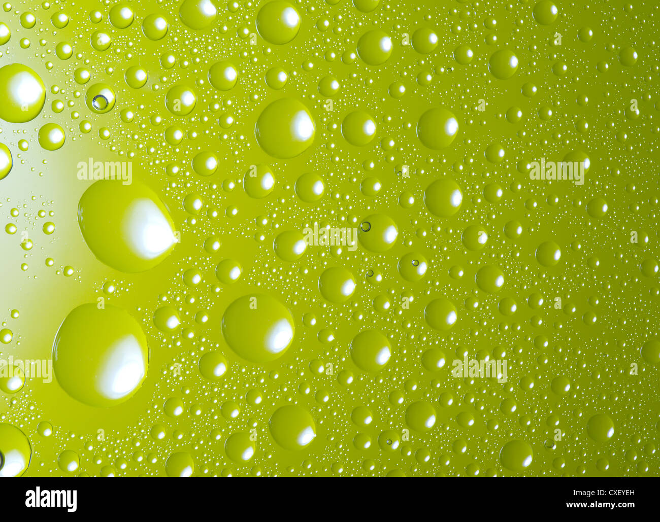 green water droplets background Stock Photo - Alamy