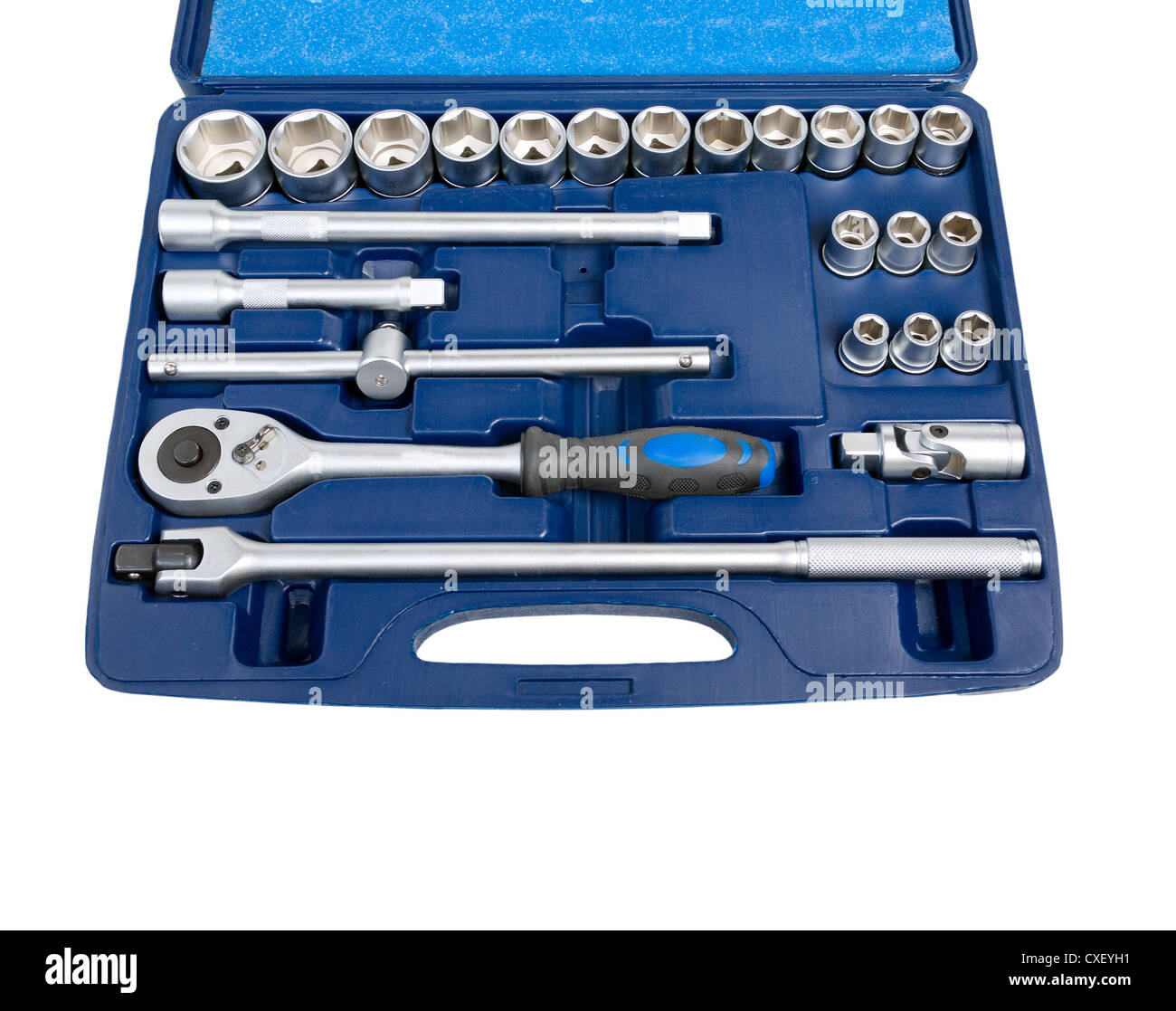 set of metallic tools.Isolated on white Stock Photo - Alamy