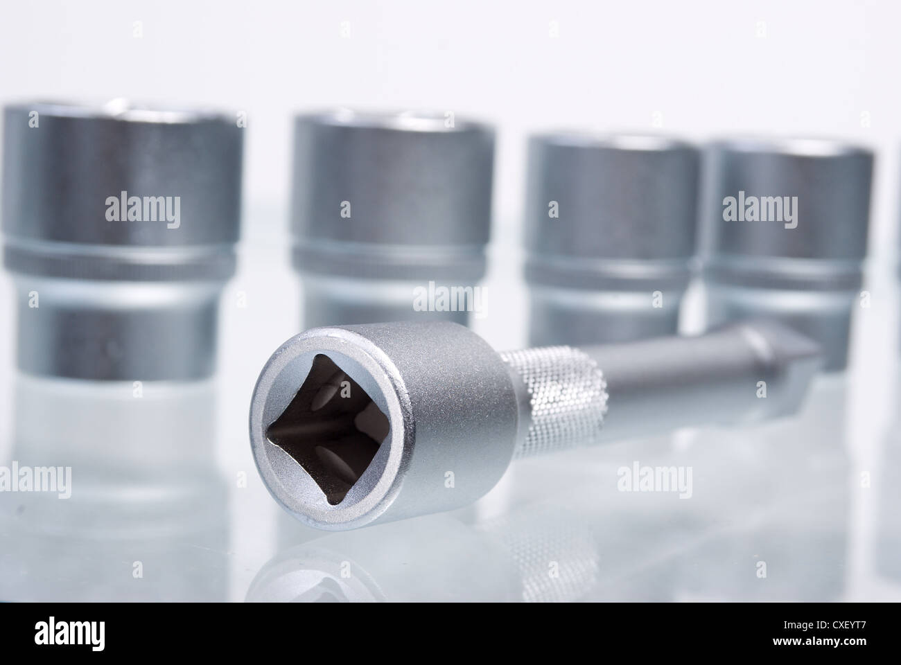 set of metallic tools Stock Photo - Alamy